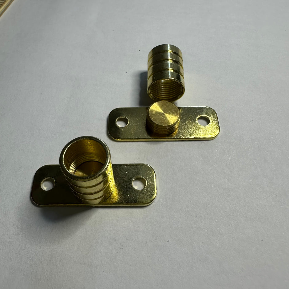 Brass Plated Brackets & Rodding