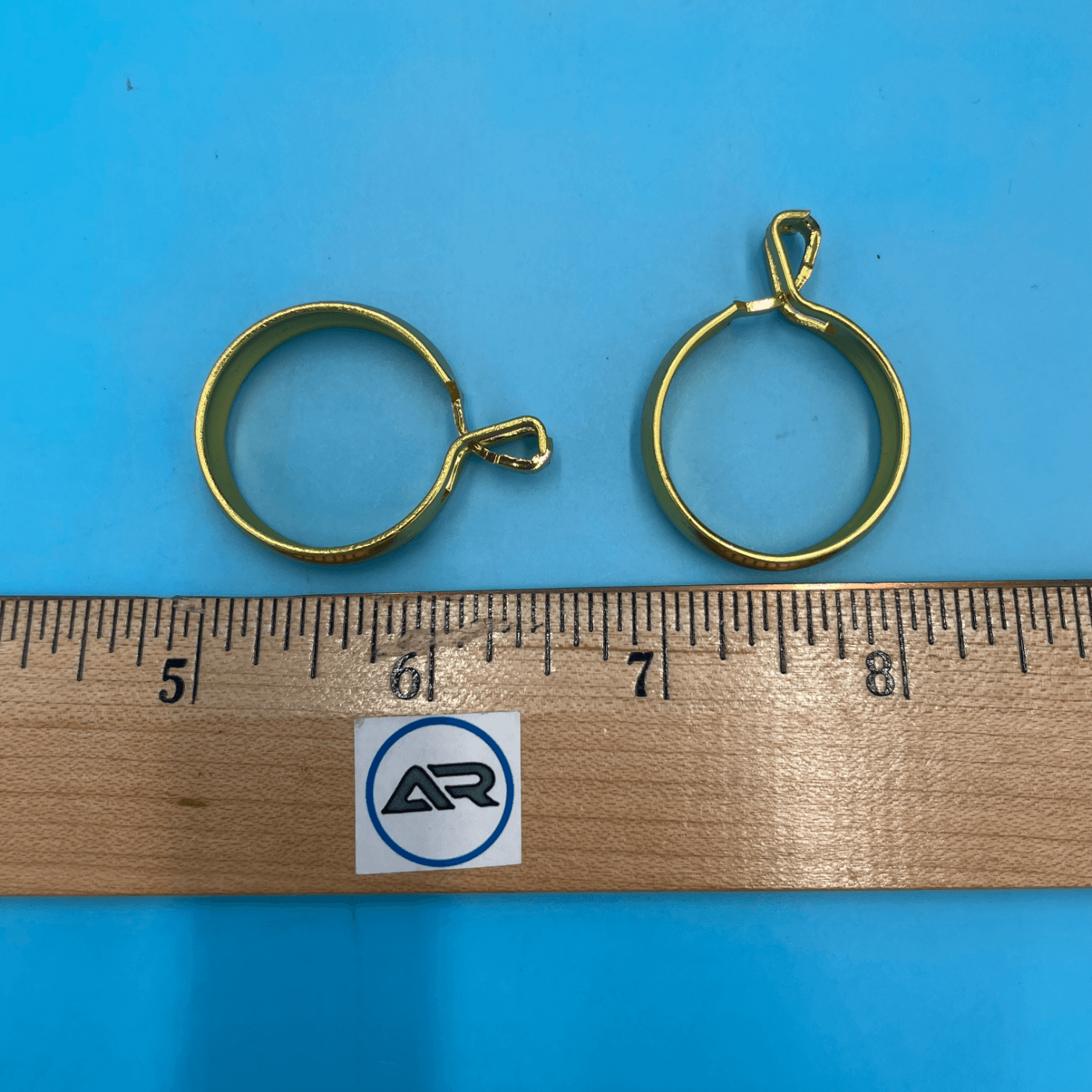 Kirsch Brass Plated Eyelet Cafe Rings 3/4" ID - 14 per bag