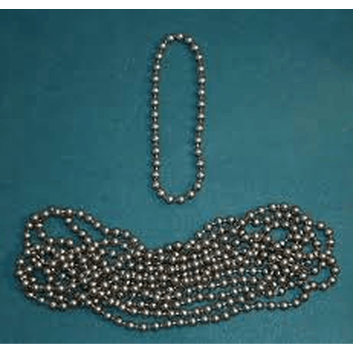 Assembled #10 Nickel Plated Steel Ball Chain Loop